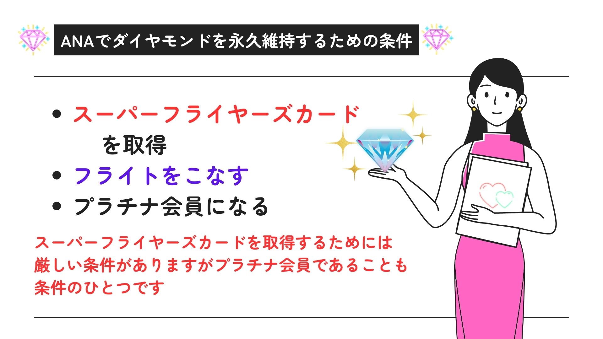 ANAのダイヤモンドを永久維持する方法を解説！特典や費用を公開！